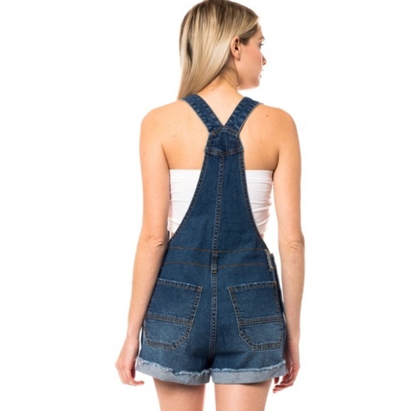 Amor Adore | Jeans | Denim Distressed Short Overalls Size Medium Large ...